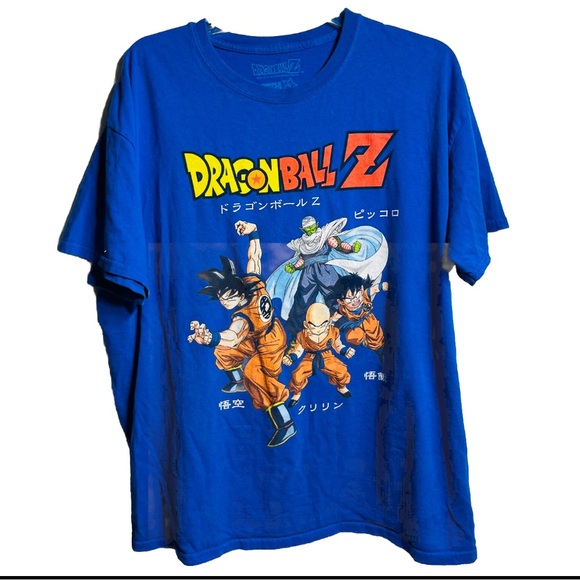 Shirts | Dragon Ball Z Shirt Adult Size Xl Blue Short Sleeve Goku ...